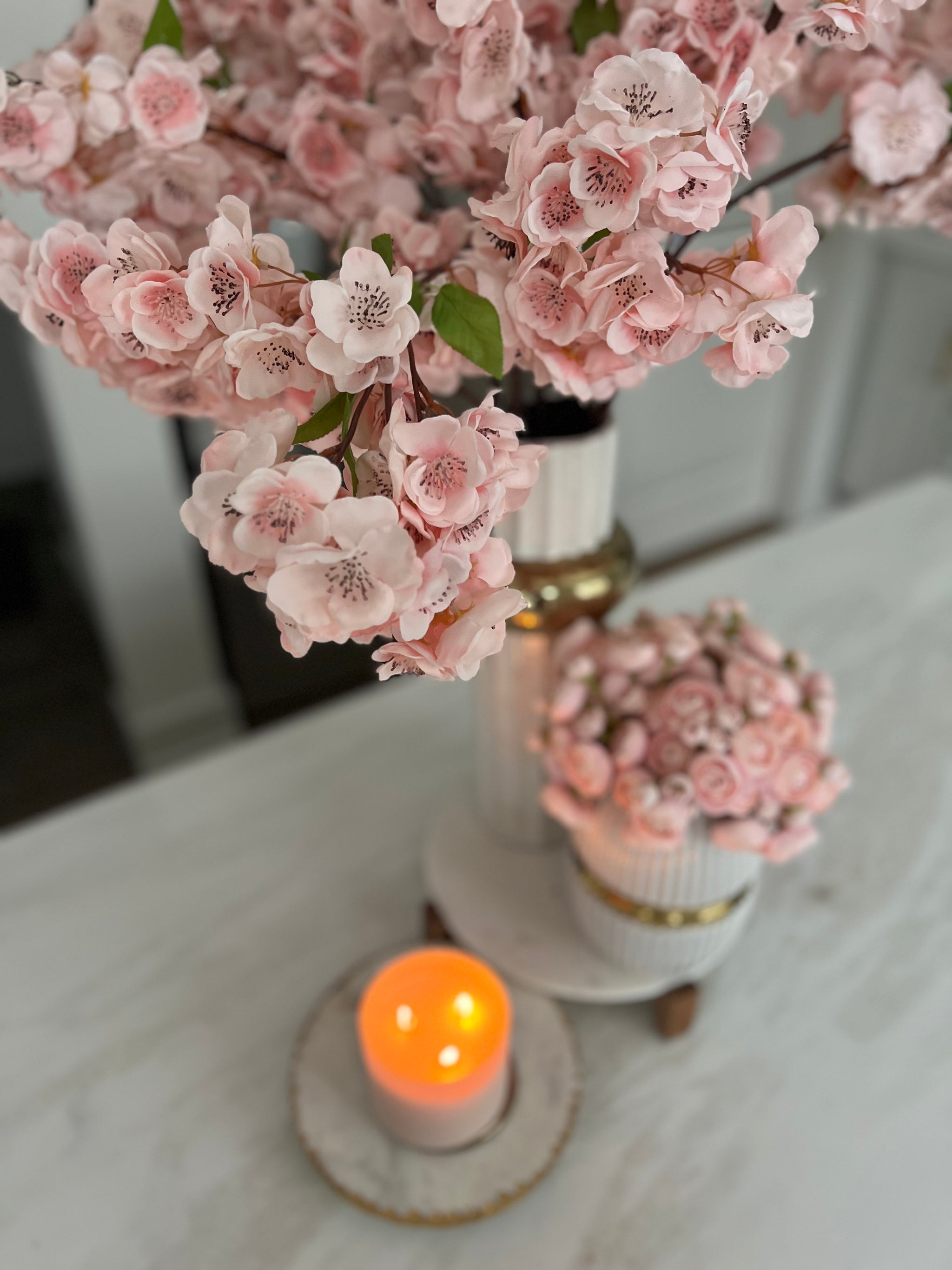 Pink Cherry Blossom Spray 44" – Oh La La Decor